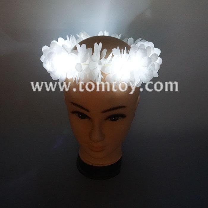 White LED Flower Crown Headband-Tomtoy